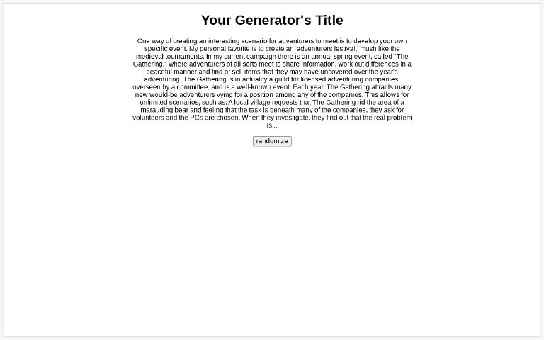 Fantasyevents ― Perchance Generator
