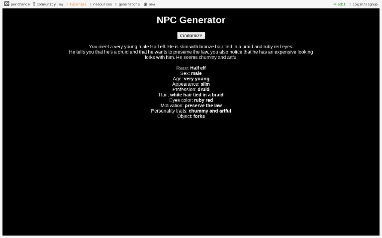 NPC Generator