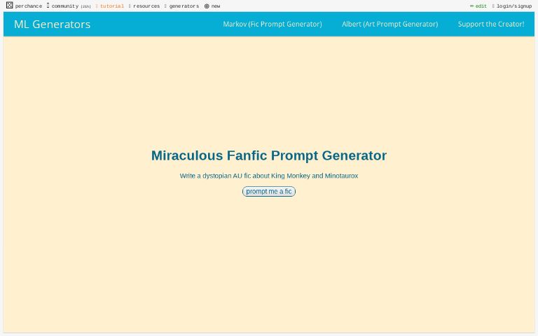 Miraculous Fanfic Prompt Generator
