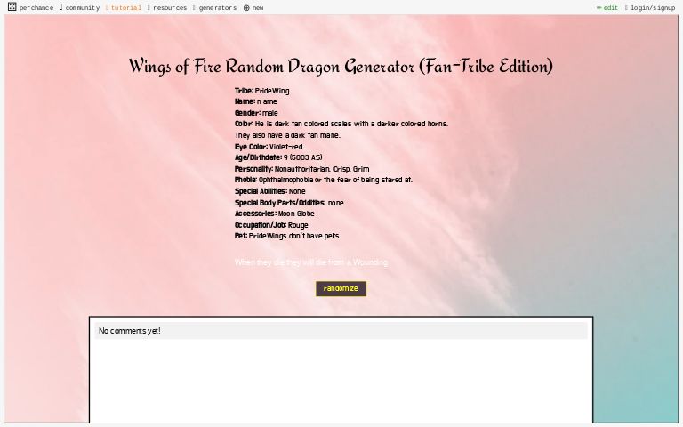 WoF (Fan-Tribe Generator)