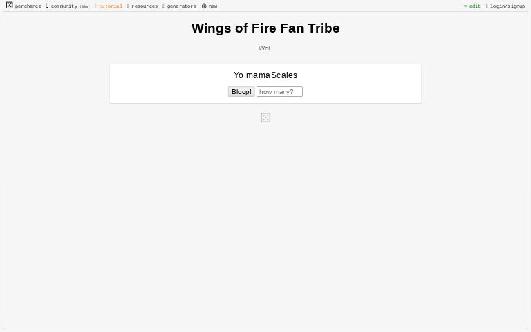 Wings of Fire Fan Tribe ― Perchance Generator