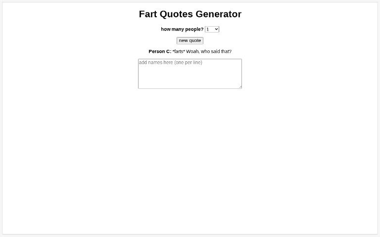 Fart Quotes Generator