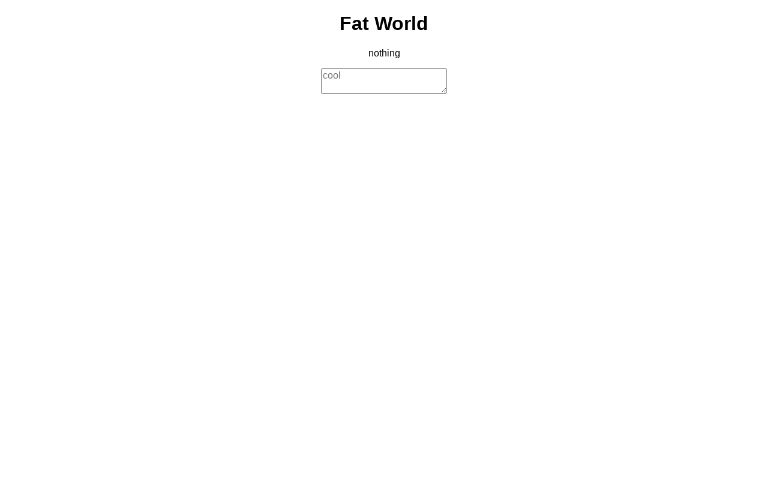 Fat World ― Perchance Generator