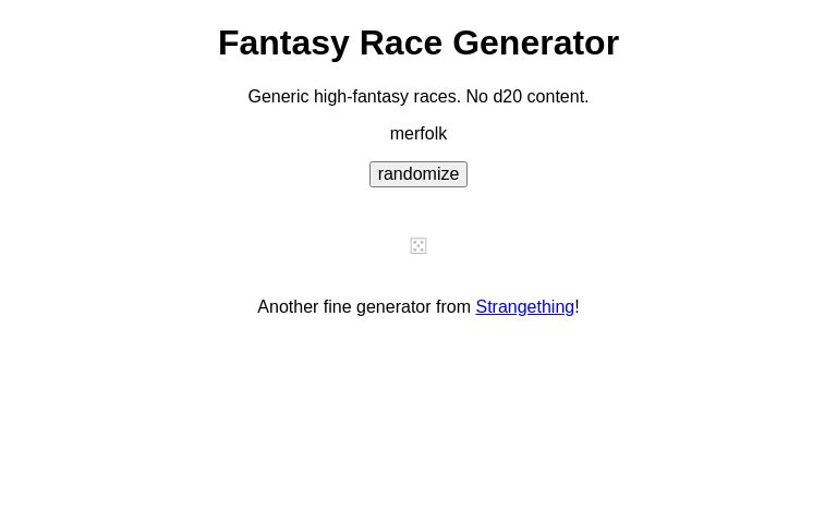 Fantasy Race Randomizer ― Perchance Generator
