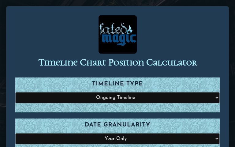 Timeline Chart Position Calculator ― Perchance Generator