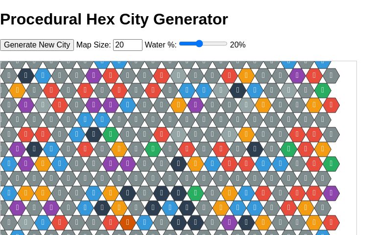 Procedural Hex City Generator