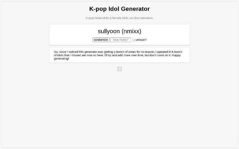 K-pop Idol Generator