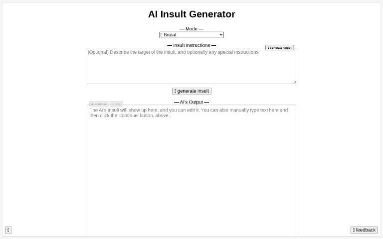 AI Insult Generator (free, no sign-up, brutal)