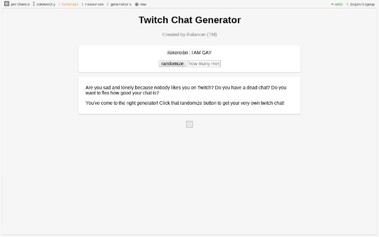 Twitch Chat Generator