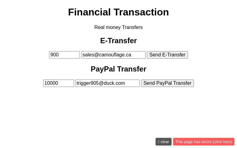 Financial Transaction ― Perchance Generator