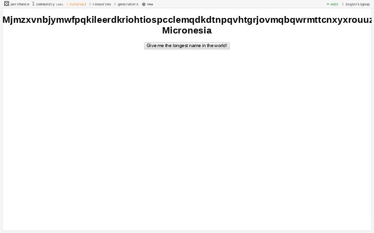 Longest Name Generator!