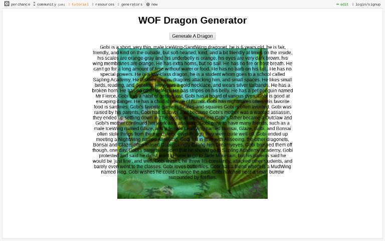 WOF Dragon Generator