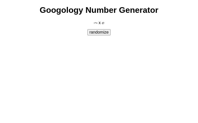 Googology Number Generator