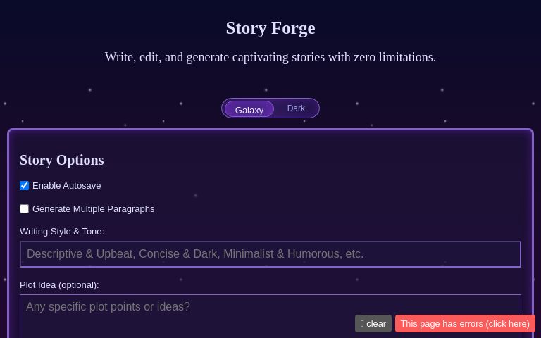 C0d3's Story Forge ― Perchance Generator