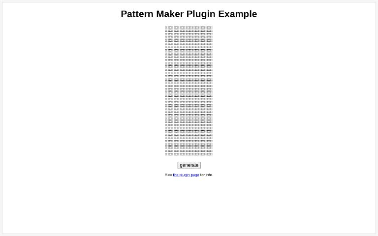 Pattern Maker Plugin Example