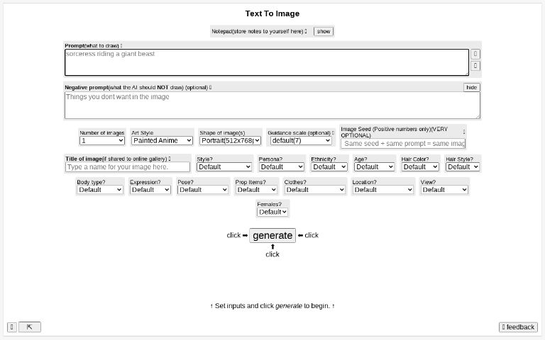 Stable Diffusion AI ― Perchance Generator