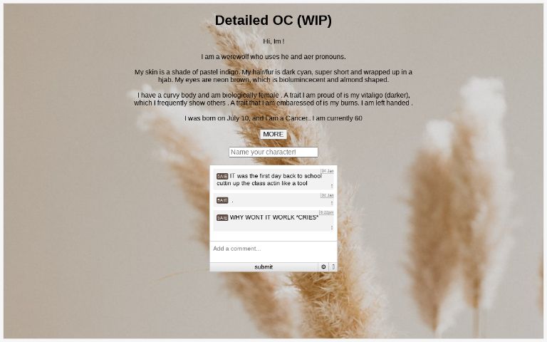 Detailed OC (WIP) ― Perchance Generator