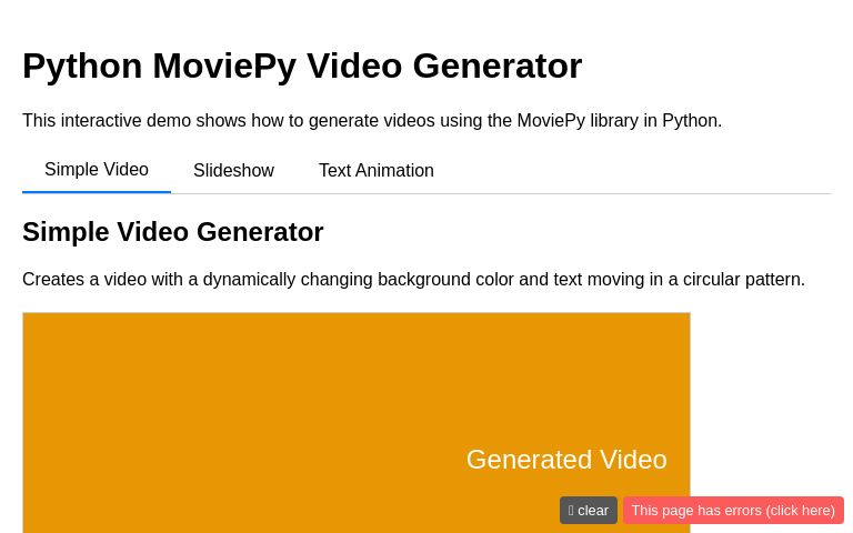 Python MoviePy Video Generator
