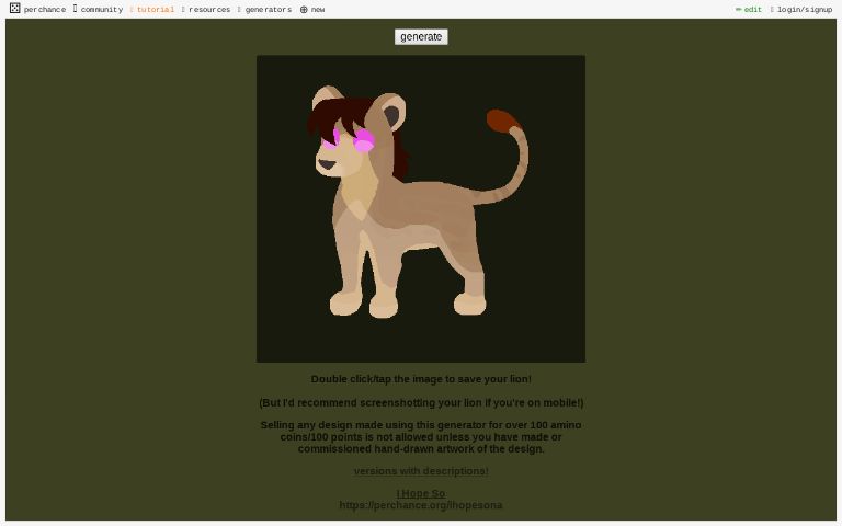 Lion Oc Generator