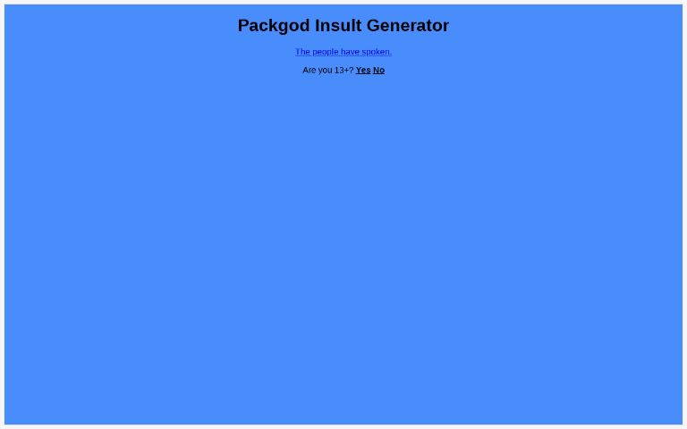 Packgod Insult Generator