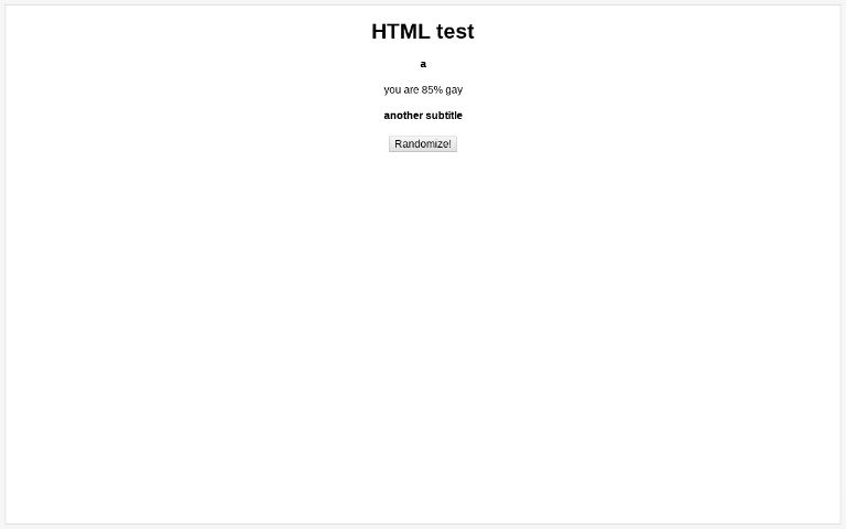 HTML test ― Perchance Generator