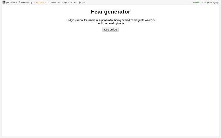 Fear generator