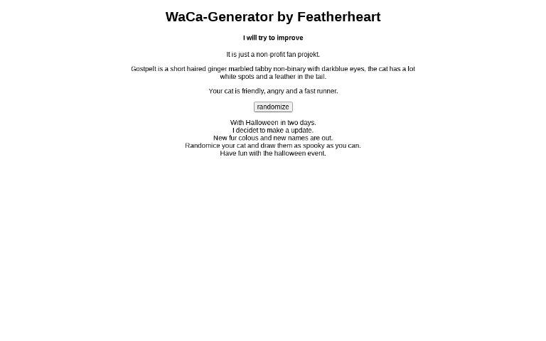 WaCa-Generator by Featherheart