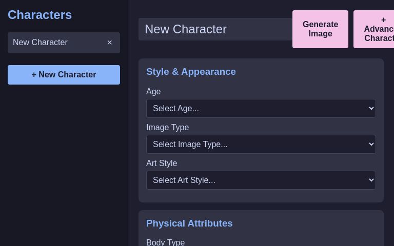 Characters ― Perchance Generator