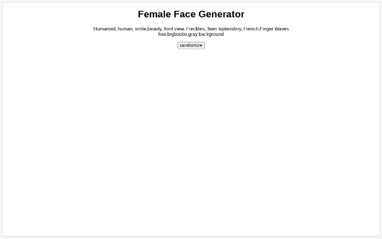 Female Face Generator