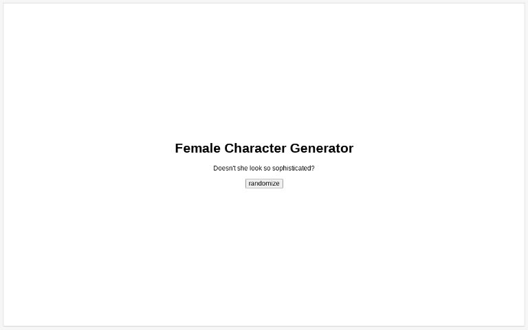 Female Character Generator
