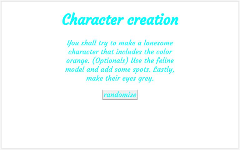 Character creation ― Perchance Generator