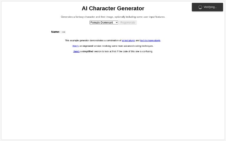 AI Character Generator