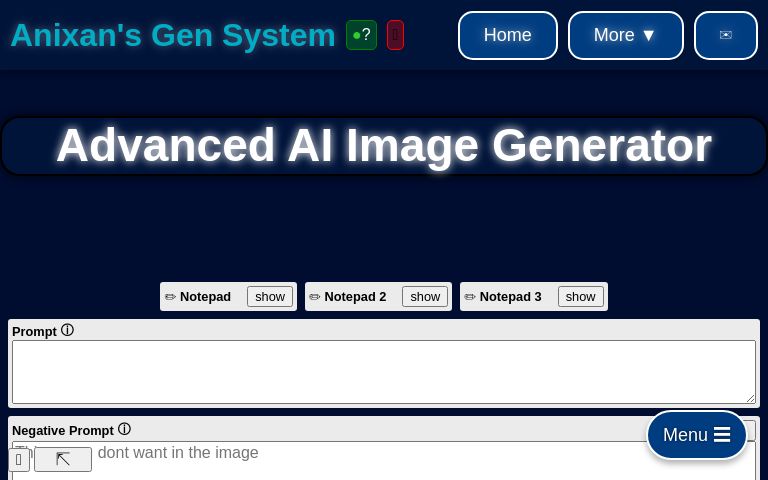 Advanced AI Image Generator