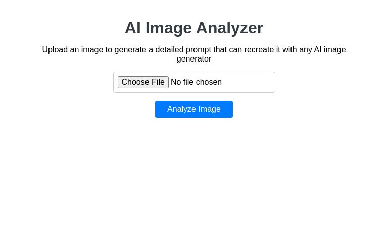 AI Image Analyzer ― Perchance Generator