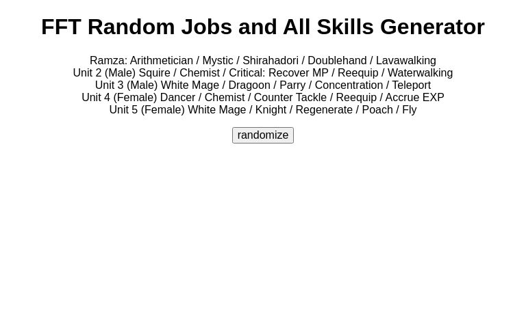 FFT Random Jobs and All Skills Generator