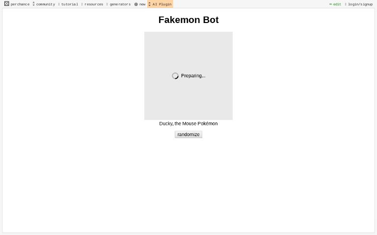 Fakemon Bot ― Perchance Generator