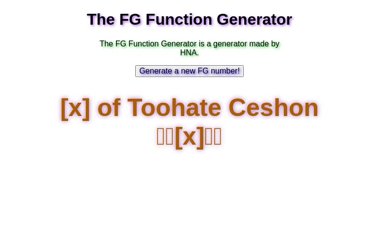 The FG Function Generator