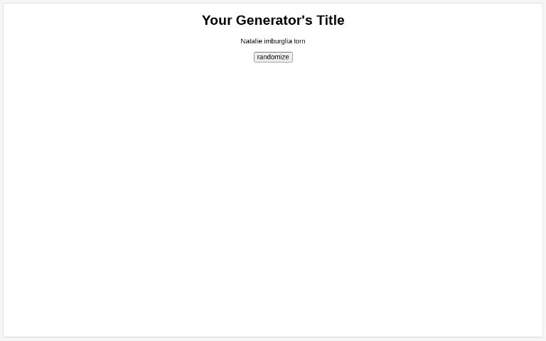 Minimal ― Perchance Generator