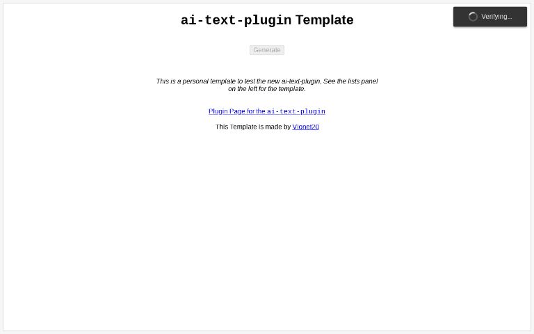 ai-text-plugin Template