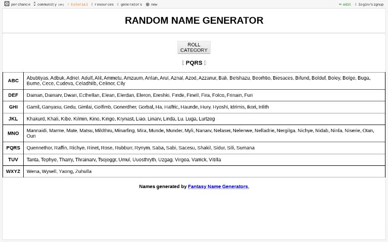 RANDOM NAME GENERATOR