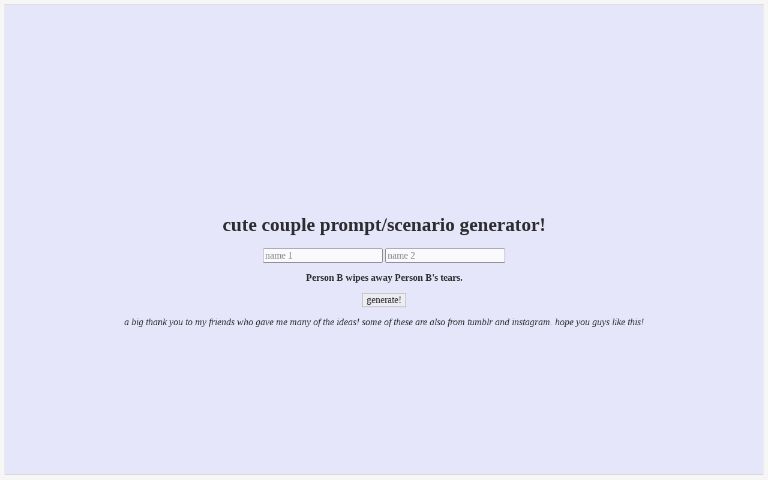 cute couple prompt/scenario generator!