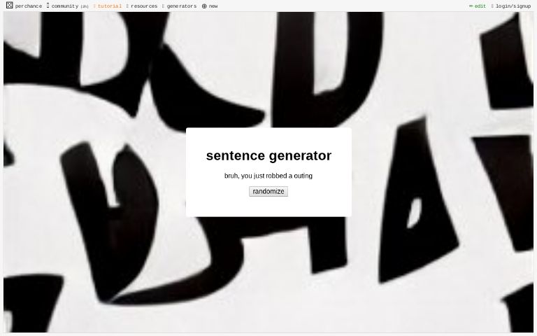 sentence generator