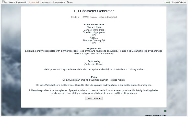 Fhgen ― Perchance Generator