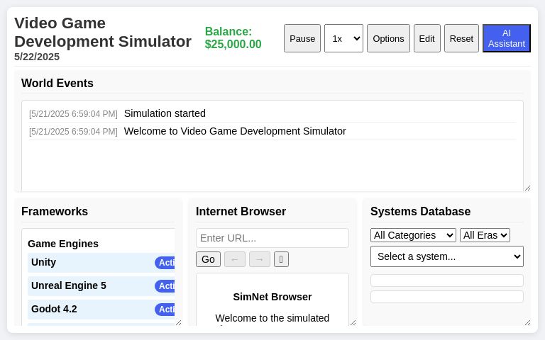 Video Game Development Simulator ― Perchance Generator