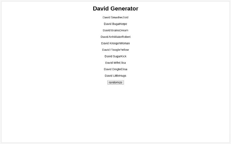 David Generator