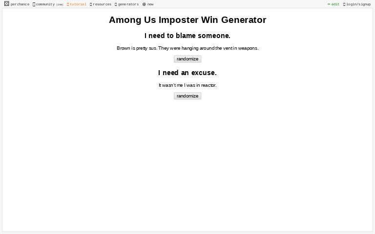 Among Us Imposter Win Generator