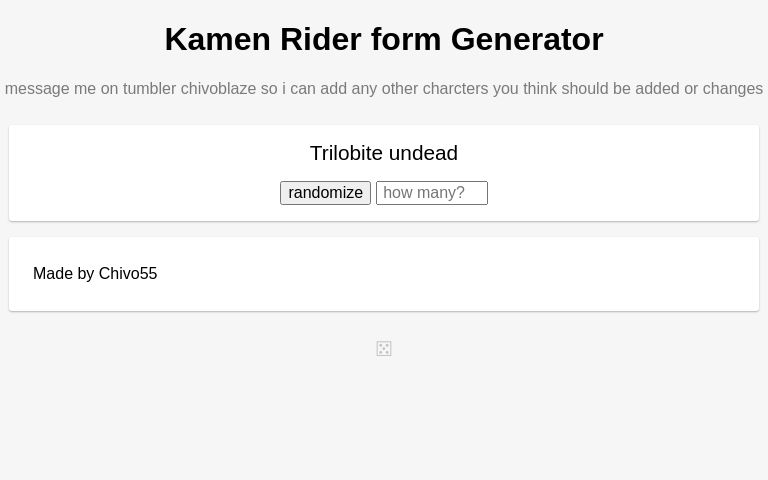 Kamen Rider form Generator