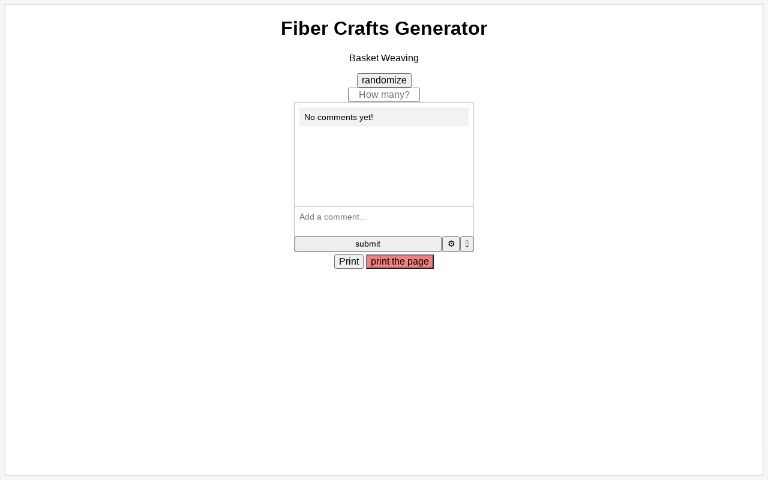 Fiber Crafts Generator