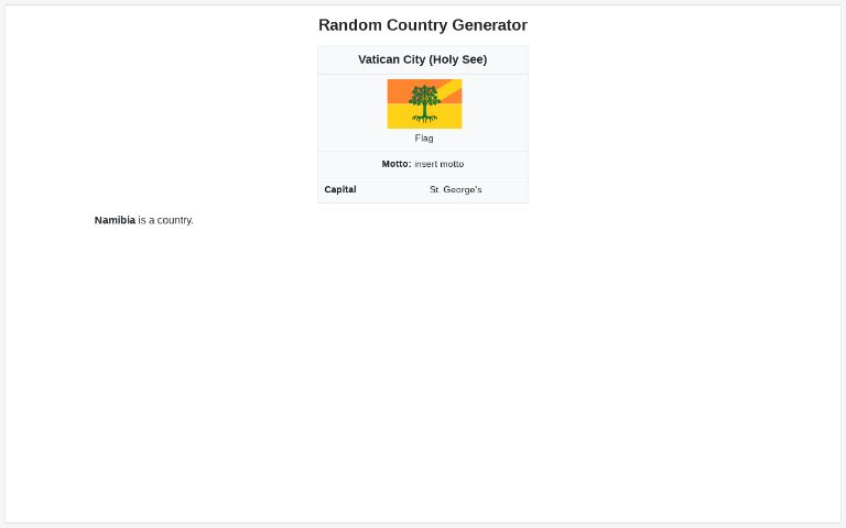 Fictional Country ― Perchance Generator