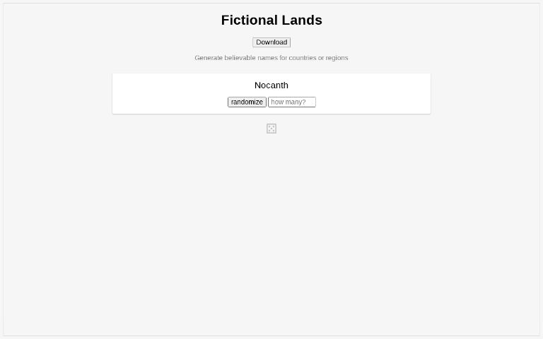 Fictional Lands ― Perchance Generator